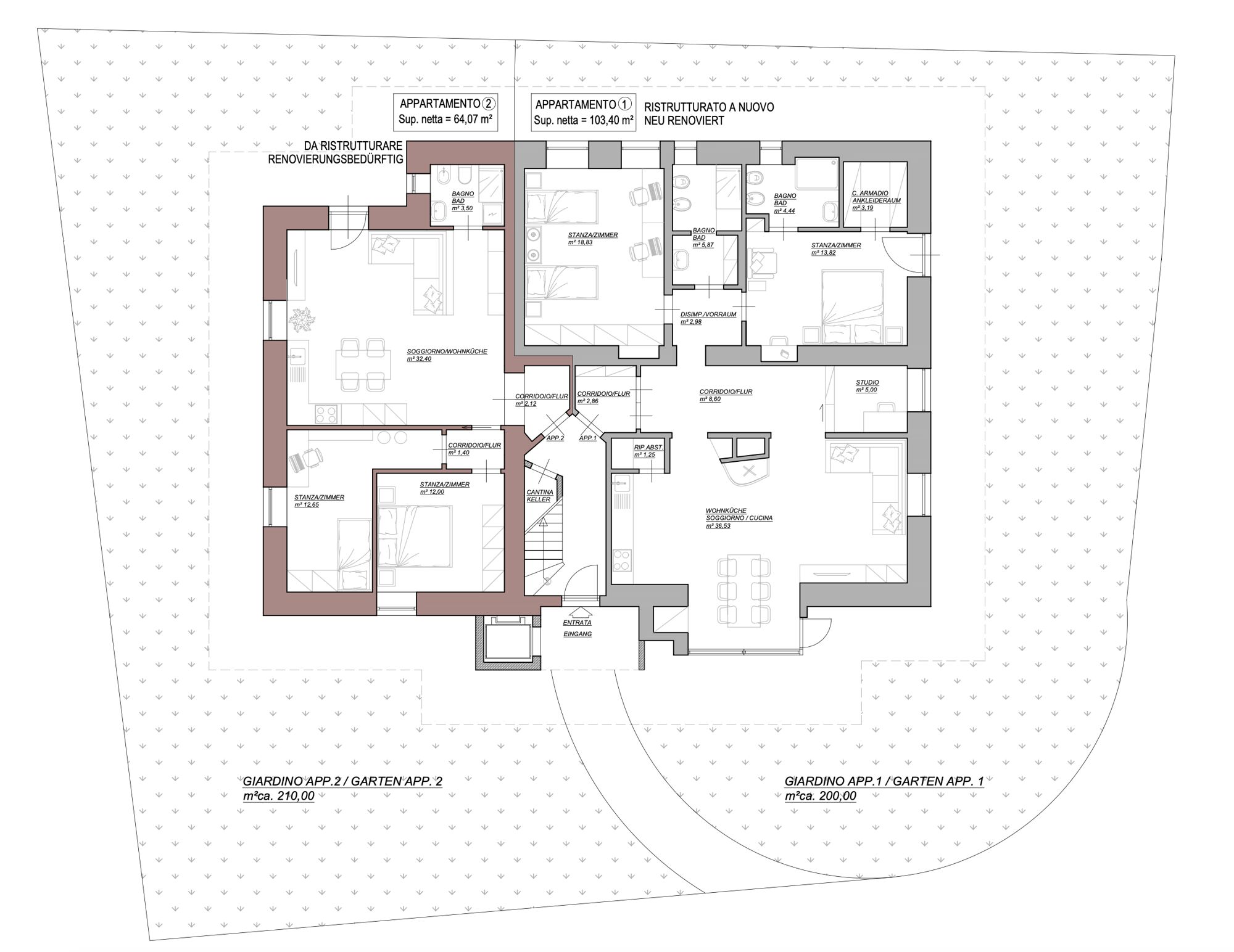 Merano, via San Valentino - Two Exclusive Units and Private Land ...